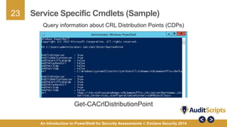 An Introduction to PowerShell for Security Assessments | PPTX | Operating Systems | Computer ...
