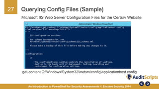 An Introduction to PowerShell for Security Assessments | PPTX | Operating Systems | Computer ...