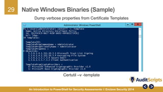 An Introduction to PowerShell for Security Assessments | PPTX | Operating Systems | Computer ...