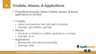 An Introduction to PowerShell for Security Assessments | PPTX | Operating Systems | Computer ...