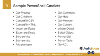 An Introduction to PowerShell for Security Assessments | PPTX | Operating Systems | Computer ...