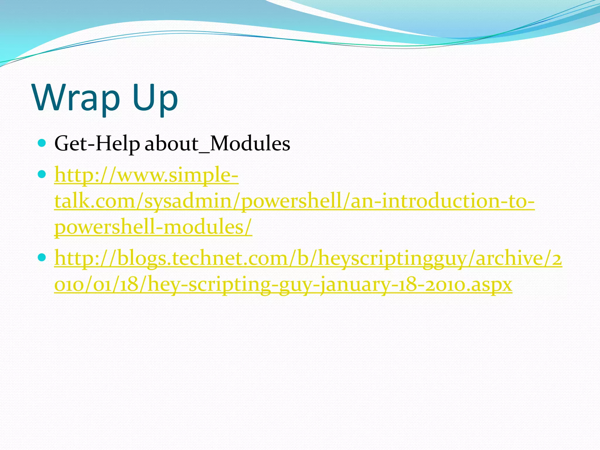 An Introduction To Powershell Modules Pptx Computing Technology