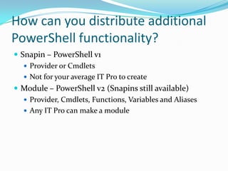 An Introduction to PowerShell Modules | PPTX | Computing | Technology ...
