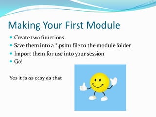 An Introduction to PowerShell Modules | PPTX | Computing | Technology & Computing