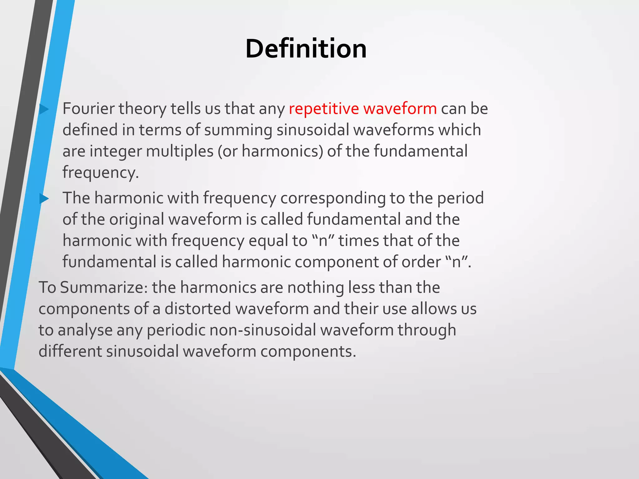 An introduction to power system harmonics | PPT