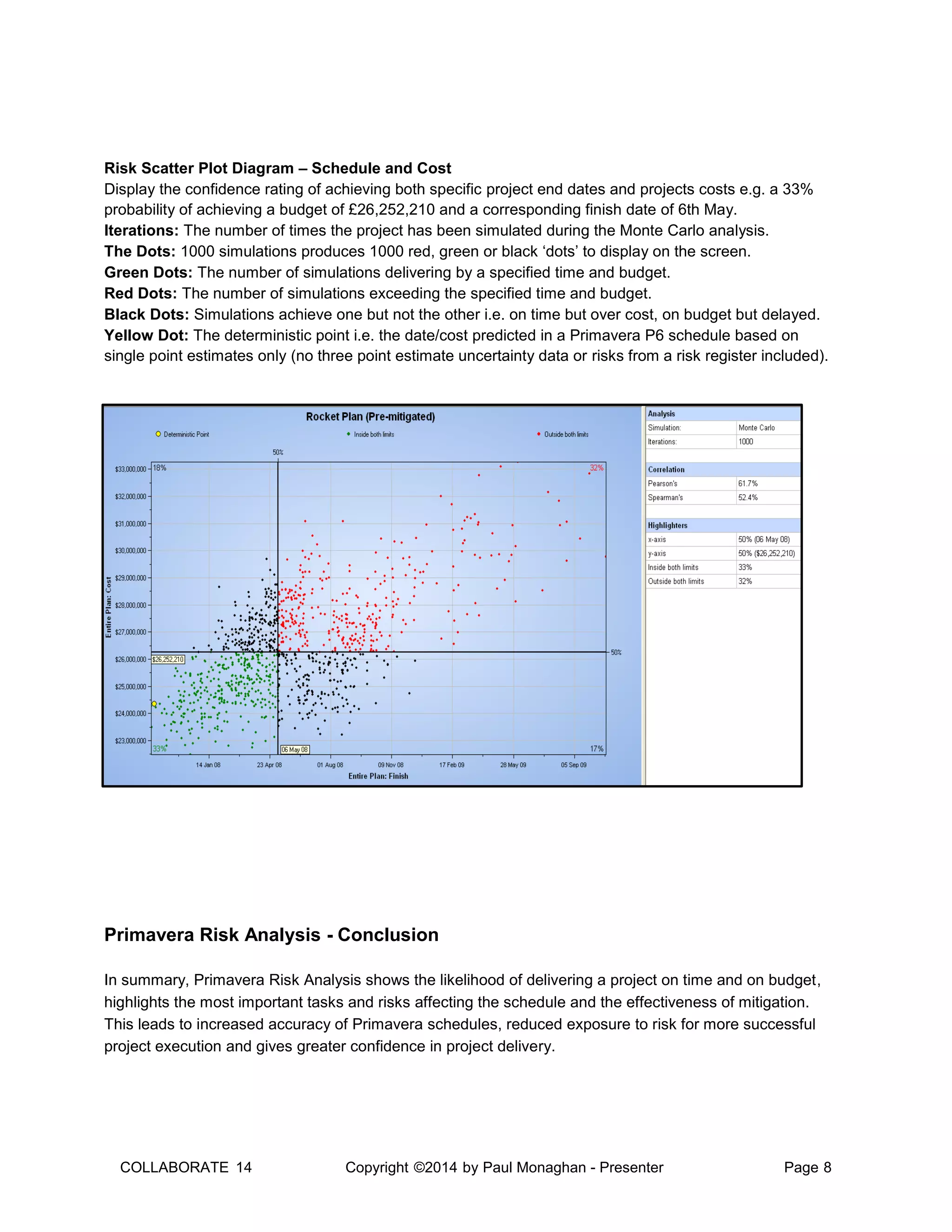 An introduction to primavera risk analysis - Oracle Primavera P6 Collaborate 14 | PDF