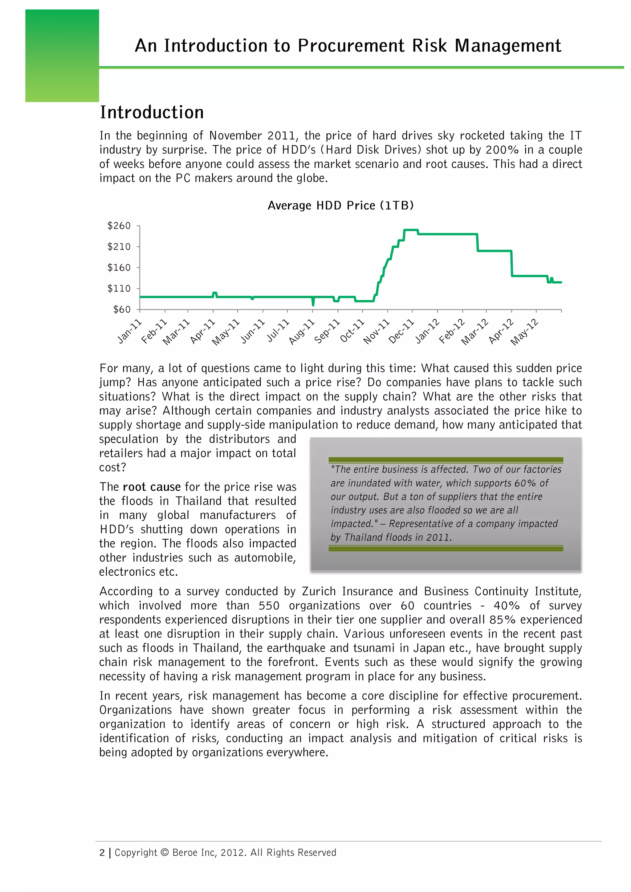 An introduction to procurement risk management | PDF