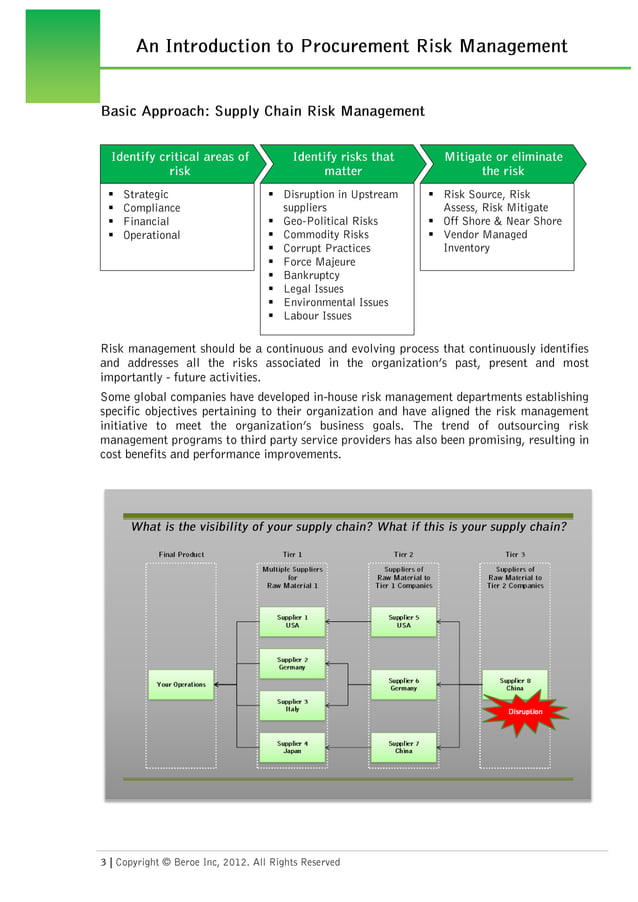 An introduction to procurement risk management | PDF