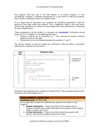 An introduction to programming | PDF