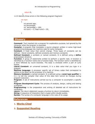 An introduction to programming | PDF