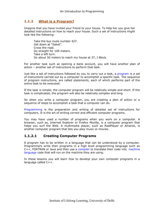 An introduction to programming | PDF