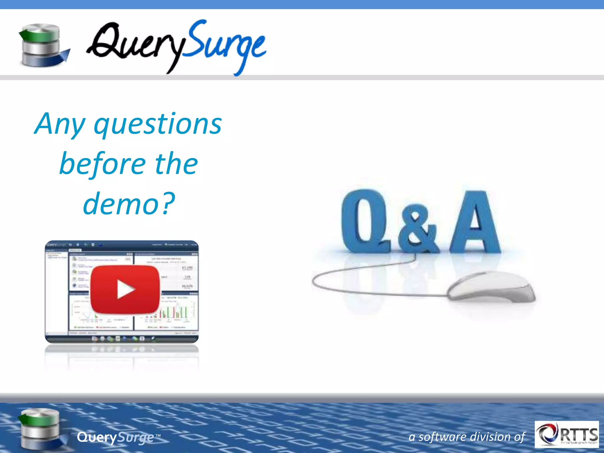 An introduction to QuerySurge webinar | PPTX