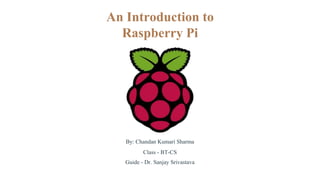 An introduction to raspberry pi | PPT