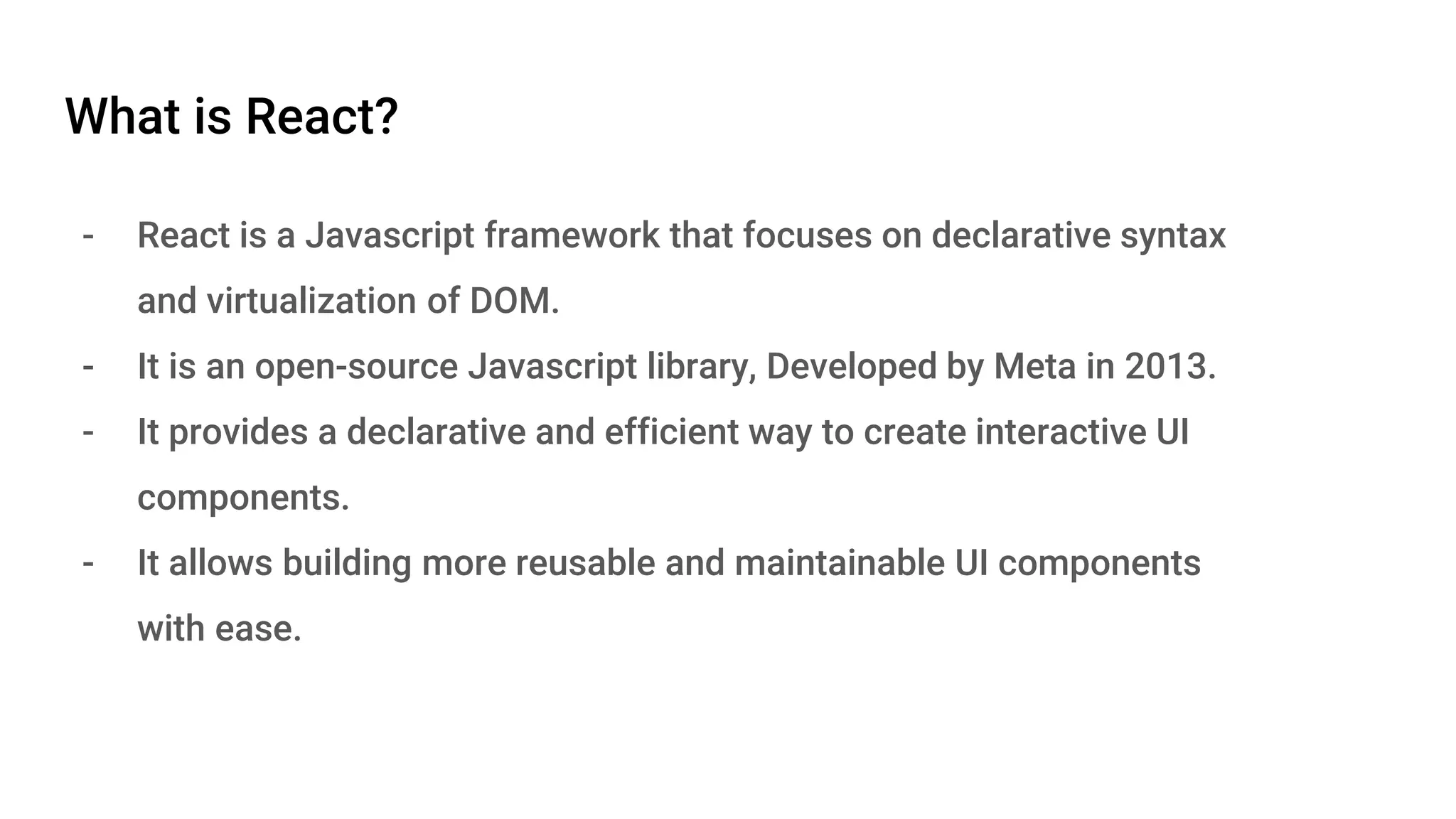 Presentation On An Introduction To Reactjs Pptx Web Development 0348