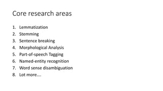 An Introduction to Recent Advances in the Field of NLP | PPTX