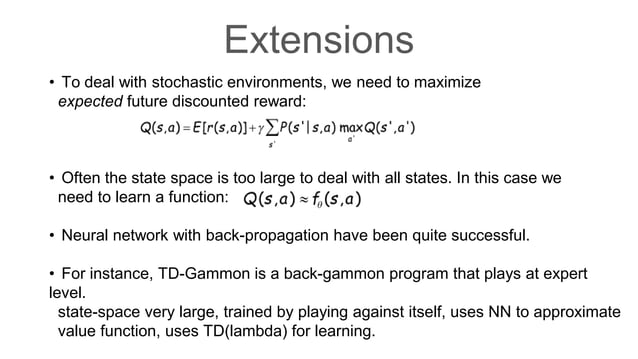 An introduction to reinforcement learning | PPTX | Computing | Technology & Computing