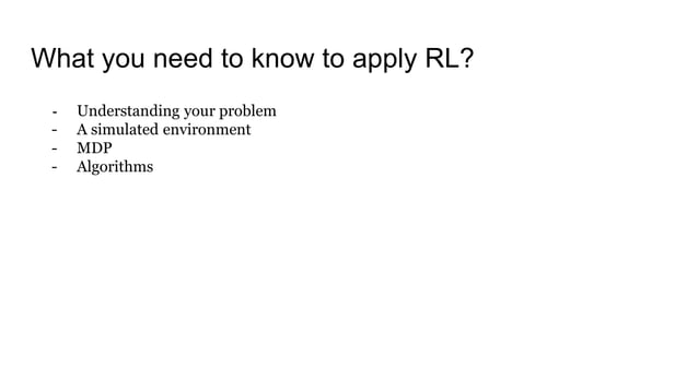 An introduction to reinforcement learning | PPTX | Computing | Technology & Computing