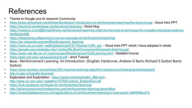 An introduction to reinforcement learning | PPTX | Computing | Technology & Computing