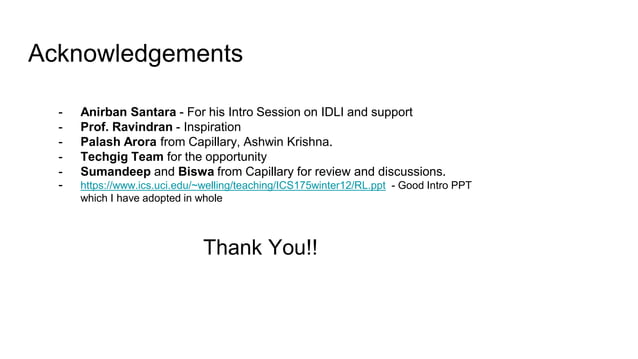 An introduction to reinforcement learning | PPTX | Computing | Technology & Computing