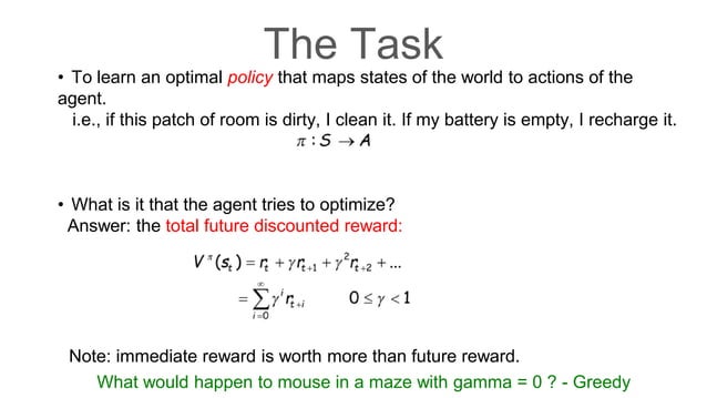 An introduction to reinforcement learning | PPTX | Computing | Technology & Computing