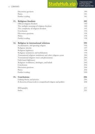 An Introduction To Religion And Politics Second Edition | PDF