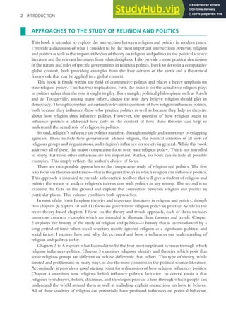 An Introduction To Religion And Politics Second Edition | PDF