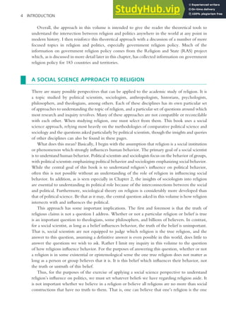 An Introduction To Religion And Politics Second Edition | PDF