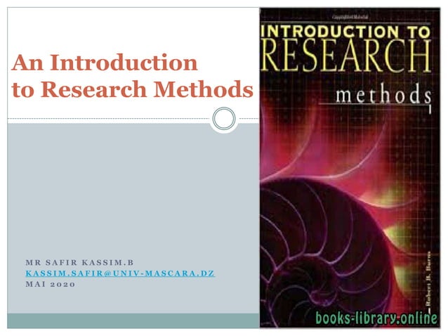 An introduction to research methods | PPT