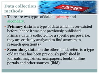 An introduction to research methods | PPT