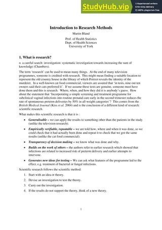 An Introduction To Research Methods | PDF