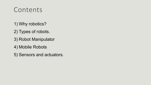 An introduction to robotics classification, kinematics and hardware | PPTX | Physics | Science
