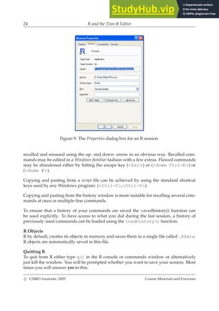 An Introduction To R Software For Statistical Modelling Computing ...