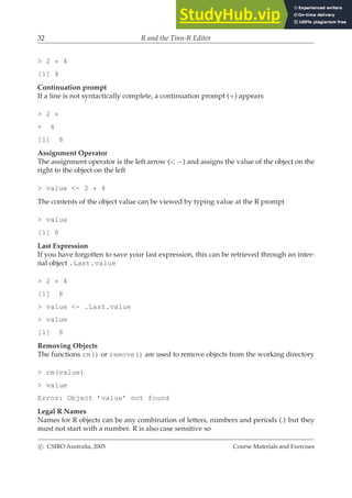 An Introduction To R Software For Statistical Modelling Computing ...