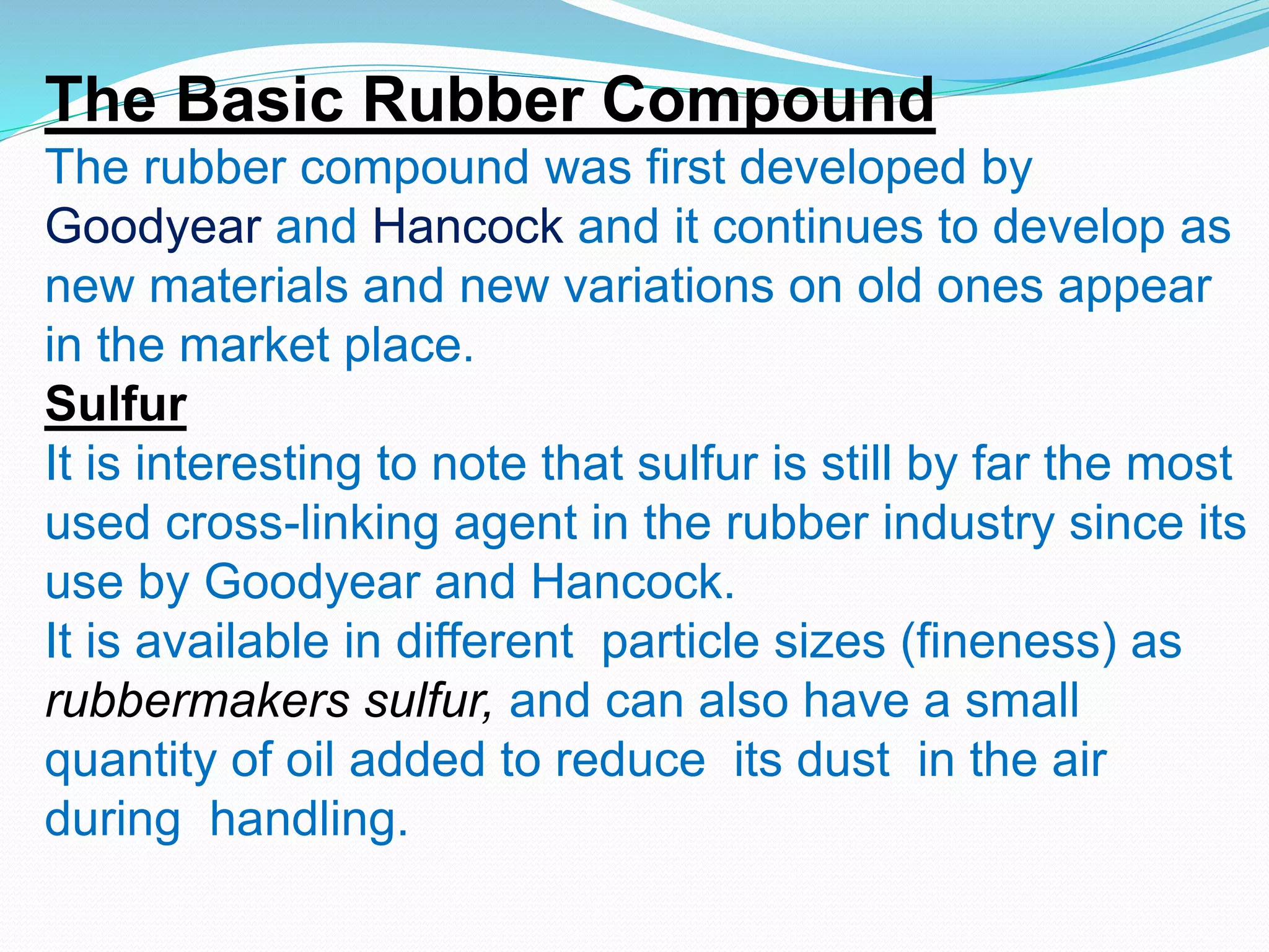 An introduction to rubber technology | PPTX