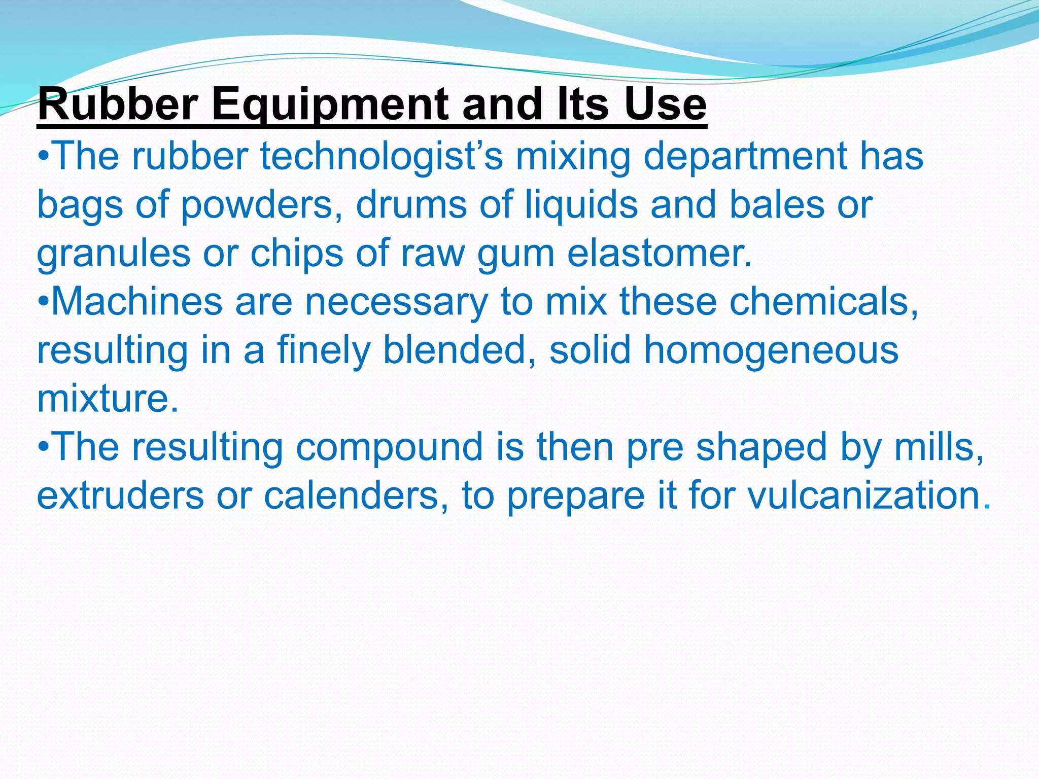 An introduction to rubber technology | PPTX