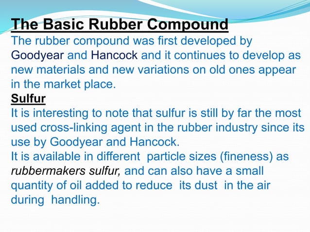 An introduction to rubber technology | PPTX