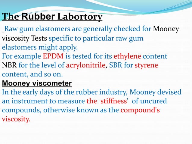 An introduction to rubber technology | PPTX