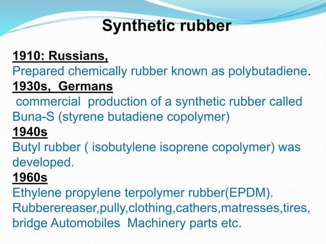 An introduction to rubber technology | PPTX