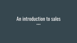An introduction to sales | PPT