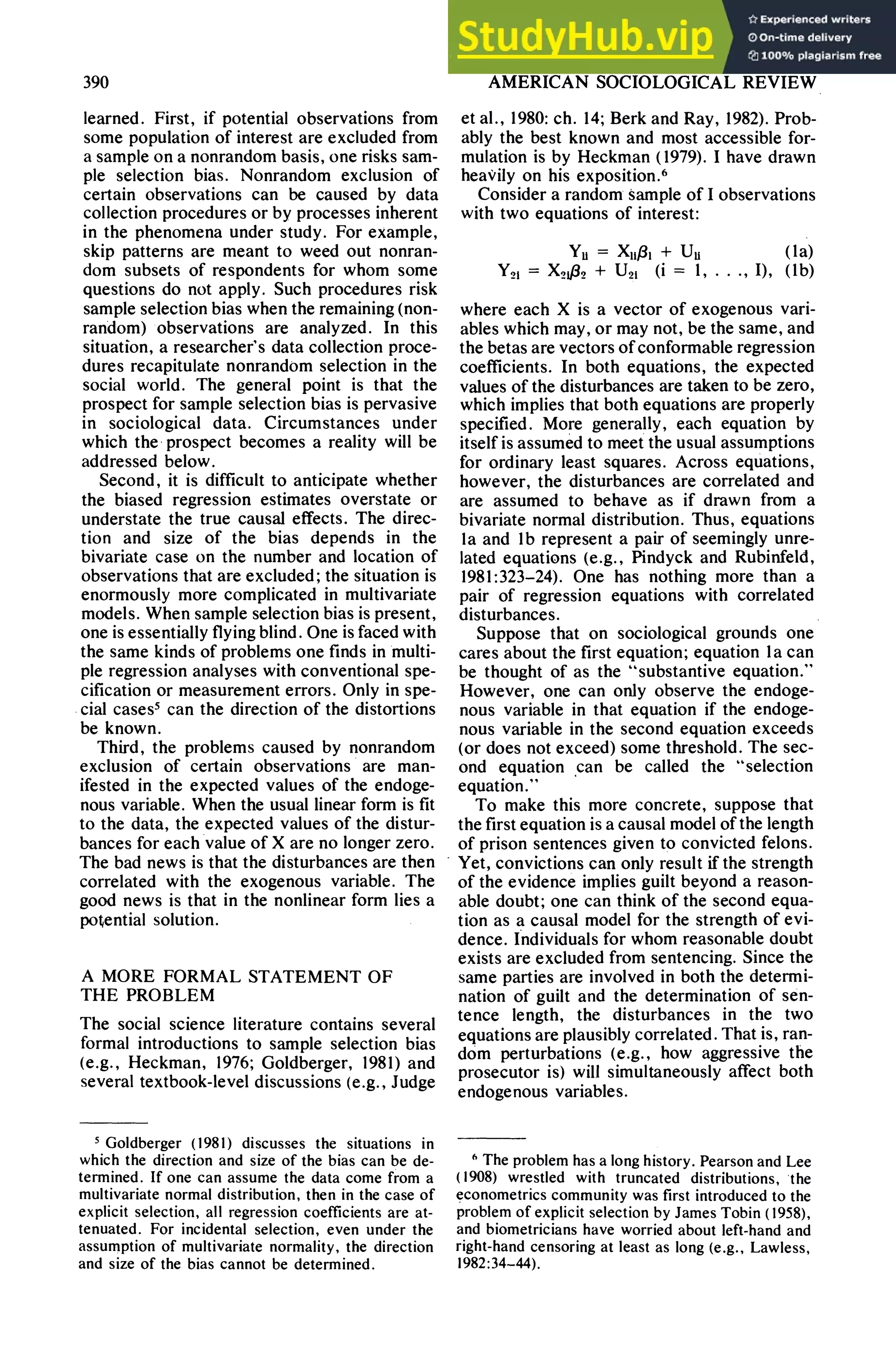 An Introduction to Sample Selection Bias in Sociological Data.pdf