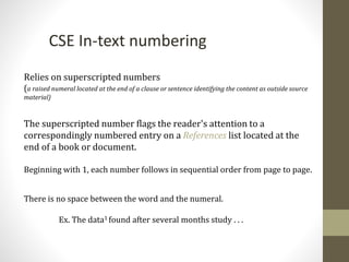Introduction to Scientific Writing and CSE Style | PPT