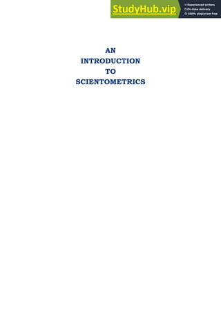 An Introduction To Scientometrics | PDF