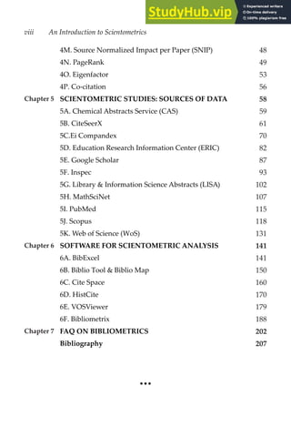 An Introduction To Scientometrics | PDF