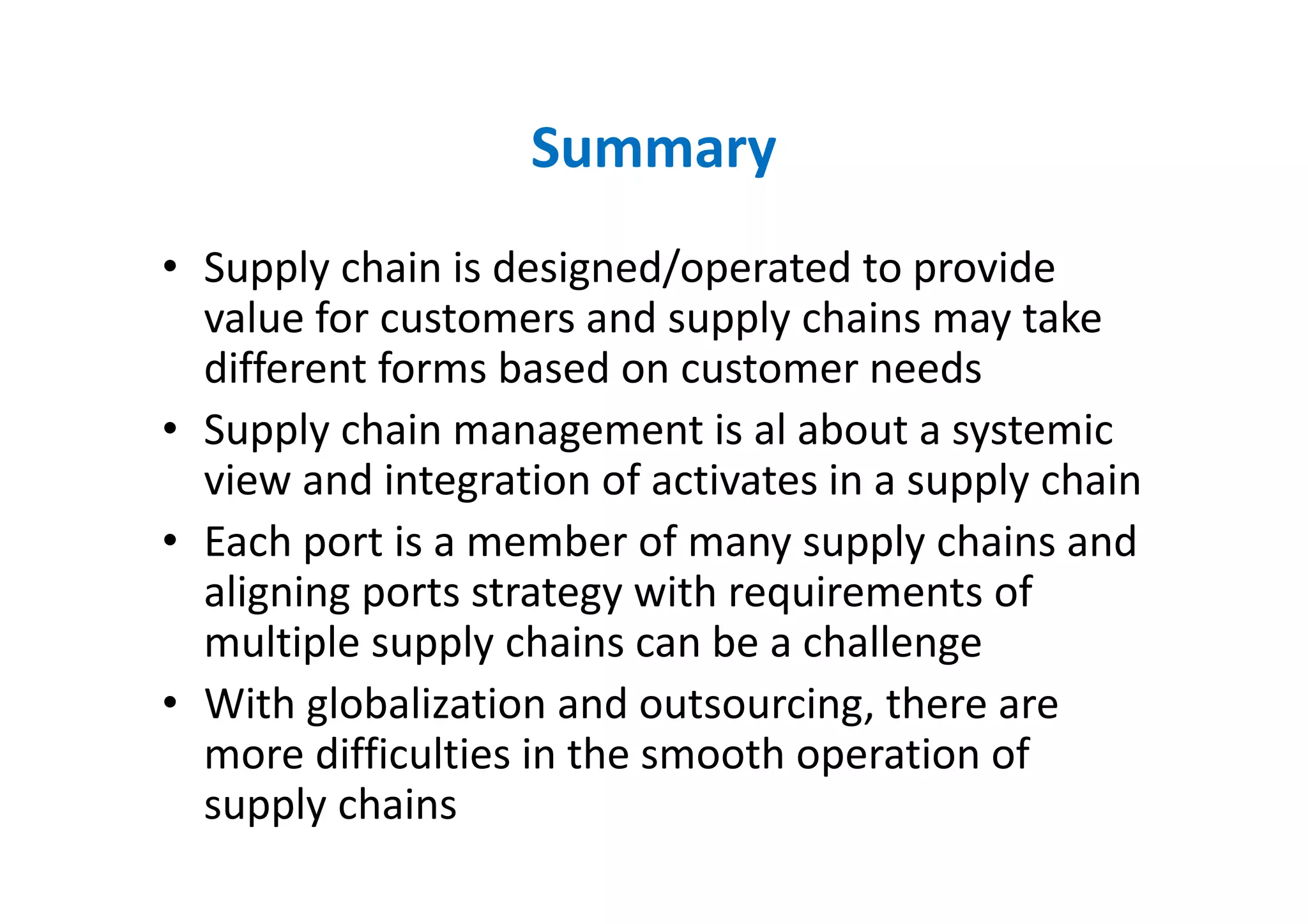 An introduction to supply chain management and role of transportataion ...