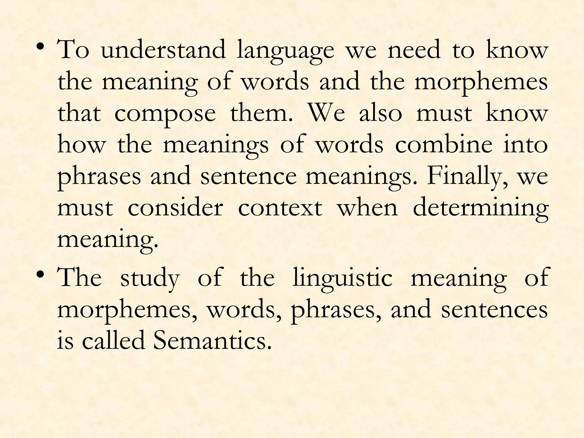 An introduction to semantics | PPT