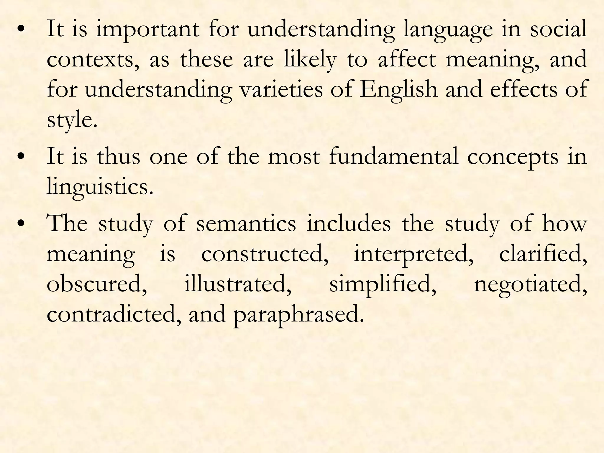 An introduction to semantics | PPT