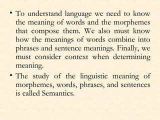 An introduction to semantics | PPT