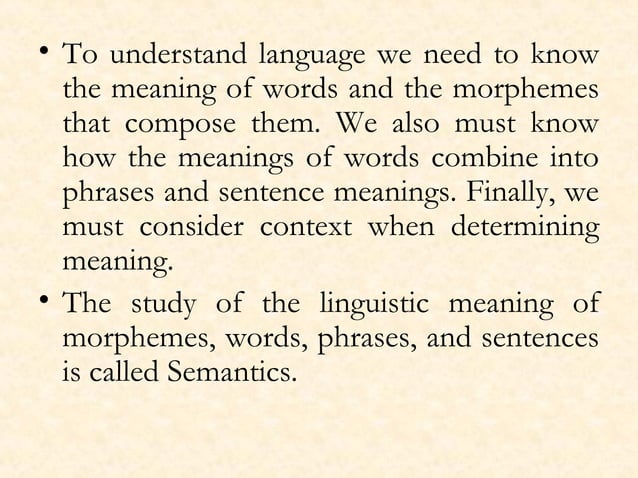 An introduction to semantics | PPT | Poetry | Books and Literature