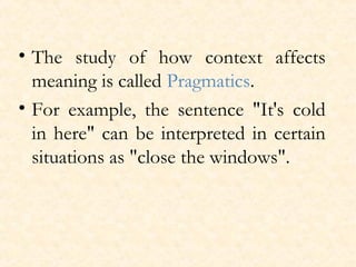 An introduction to semantics | PPT