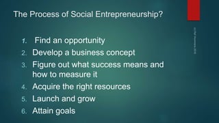 An introduction to social entrepreneurship | PPTX
